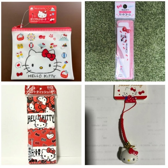 Hello Kitty | Bags | Hello Kitty Bag Comb Keychain Tissues Bundle ...